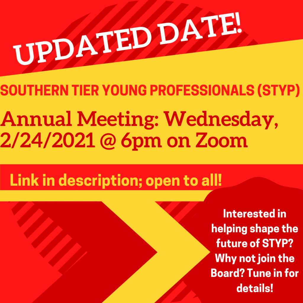 STYP 2021 Annual Meeting; New Date 2/24/2021 – Southern Tier Young ...